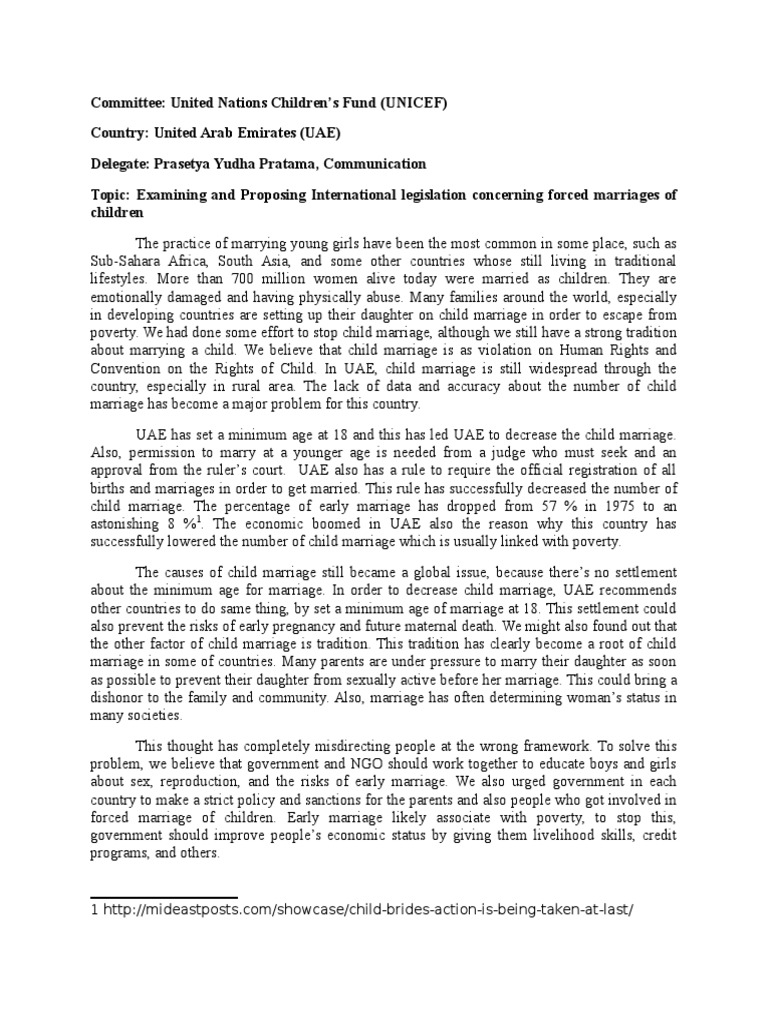 Addressing Child Marriage in UAE | PDF | Child Marriage | Woman