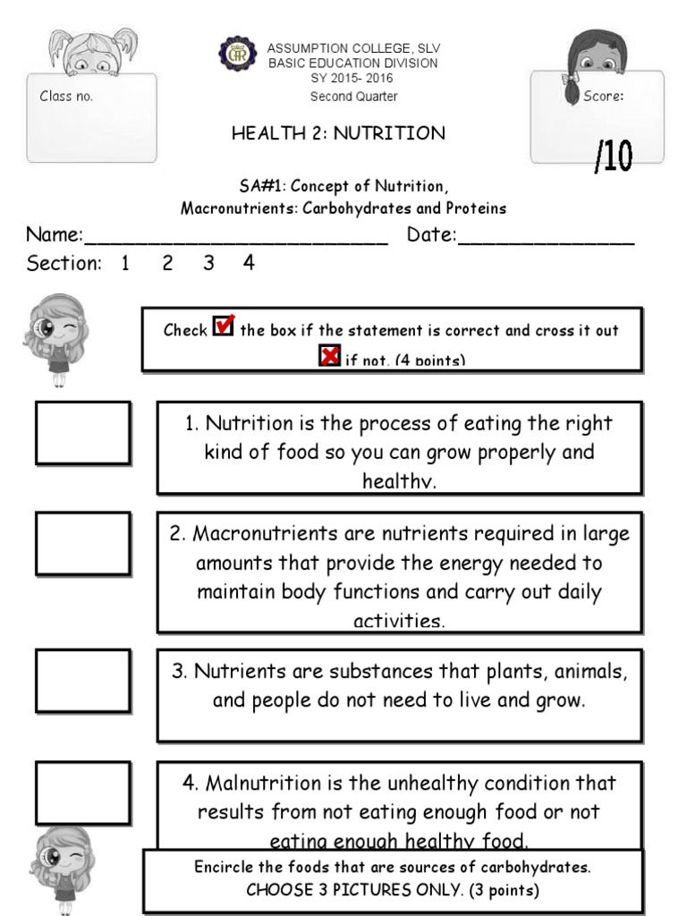 Health 2 Nutrition Assessment Guide | PDF