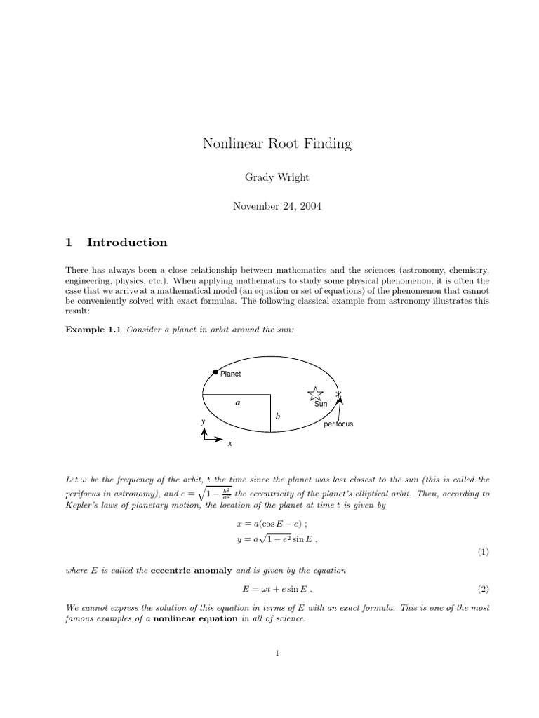 Non Linear Root Finding | PDF | Numerical Analysis | Nonlinear System