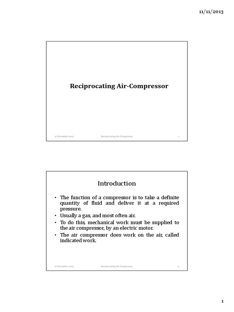 Lecture Note - Compressor | PDF | Gas Compressor | Pump