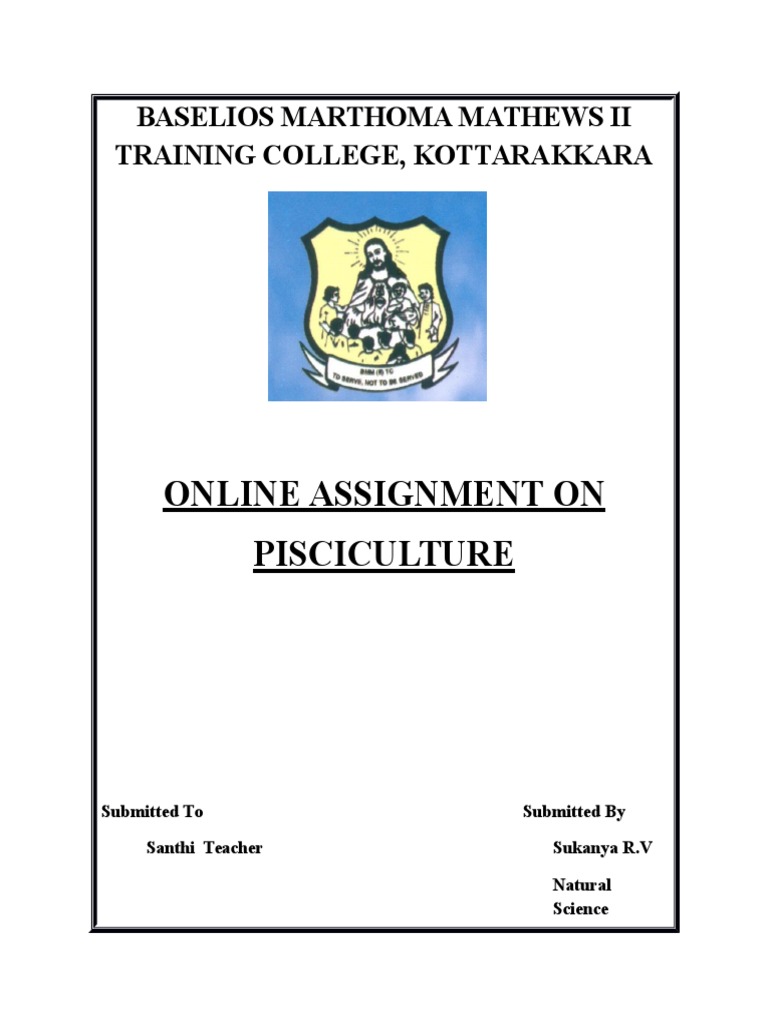 Online Assignment | PDF | Fish | Fish And Humans