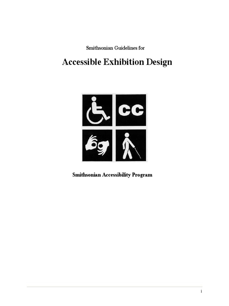 Smithsonian Guidelines For Accessible Exhibition Design | PDF ...