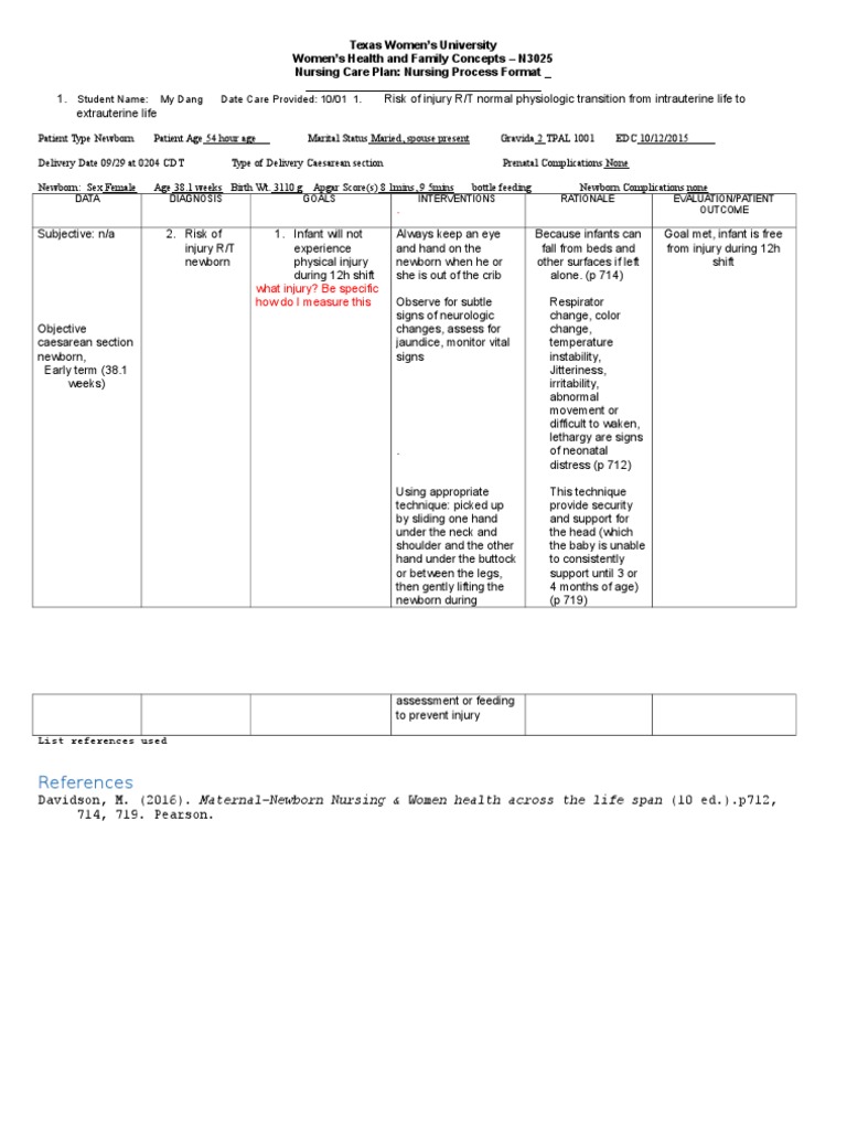 Newborn Care Plan and Safety Measures | PDF