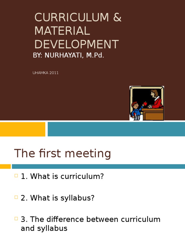 Curriculum Material Development For Printing | PDF | Curriculum | Learning