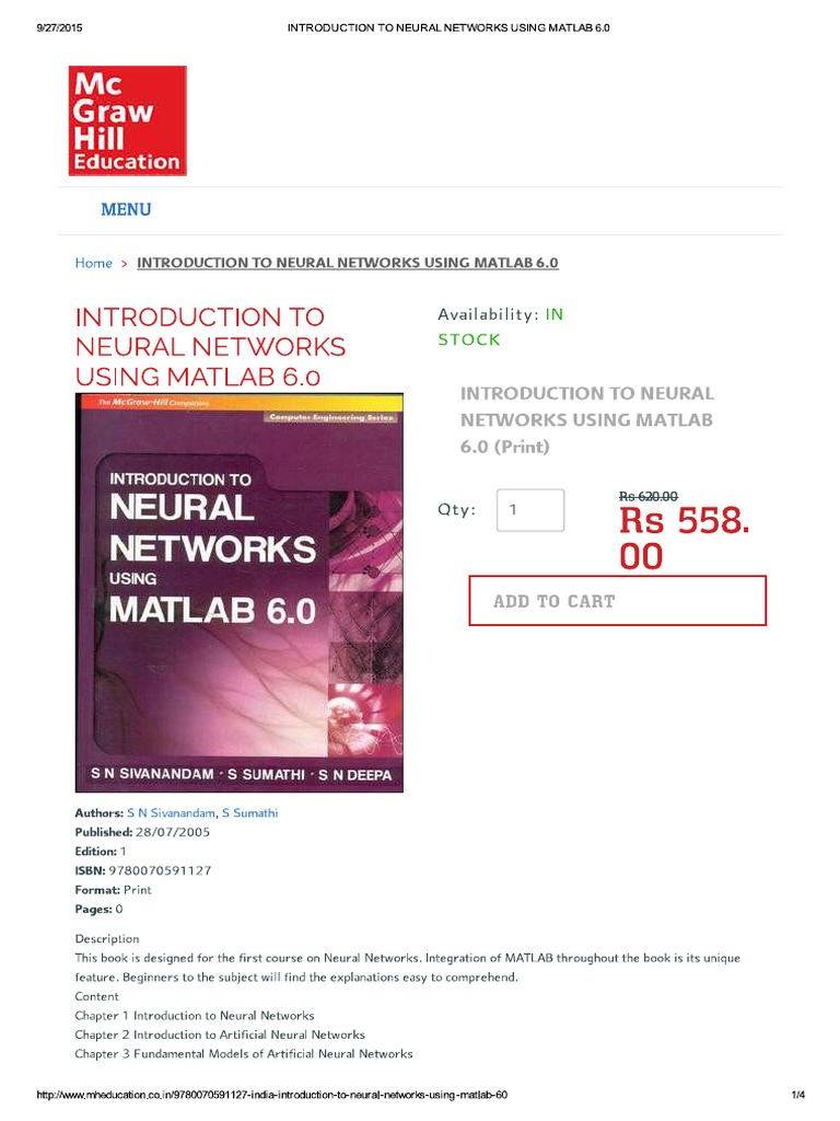 8.introduction To Neural Networks Using Matlab 6.0 | PDF