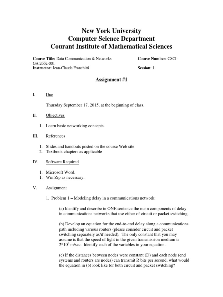 Networking Assignment 1 | PDF | Computer Network | Osi Model