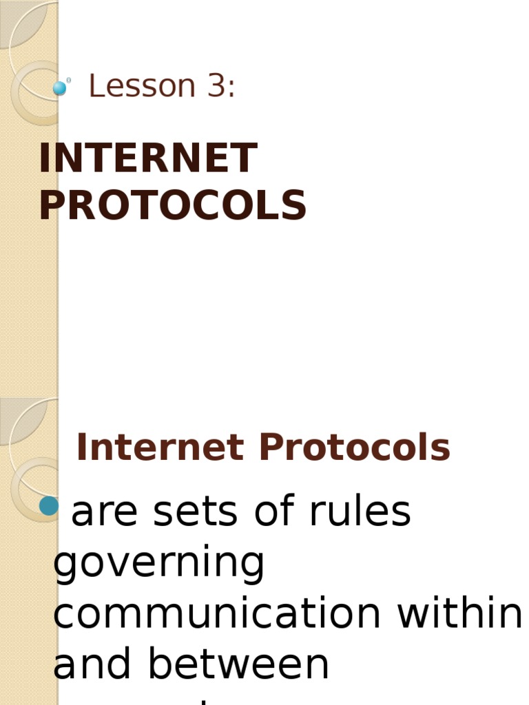 Lesson 3 2nd Grading | PDF | Communications Protocols | Ip Address