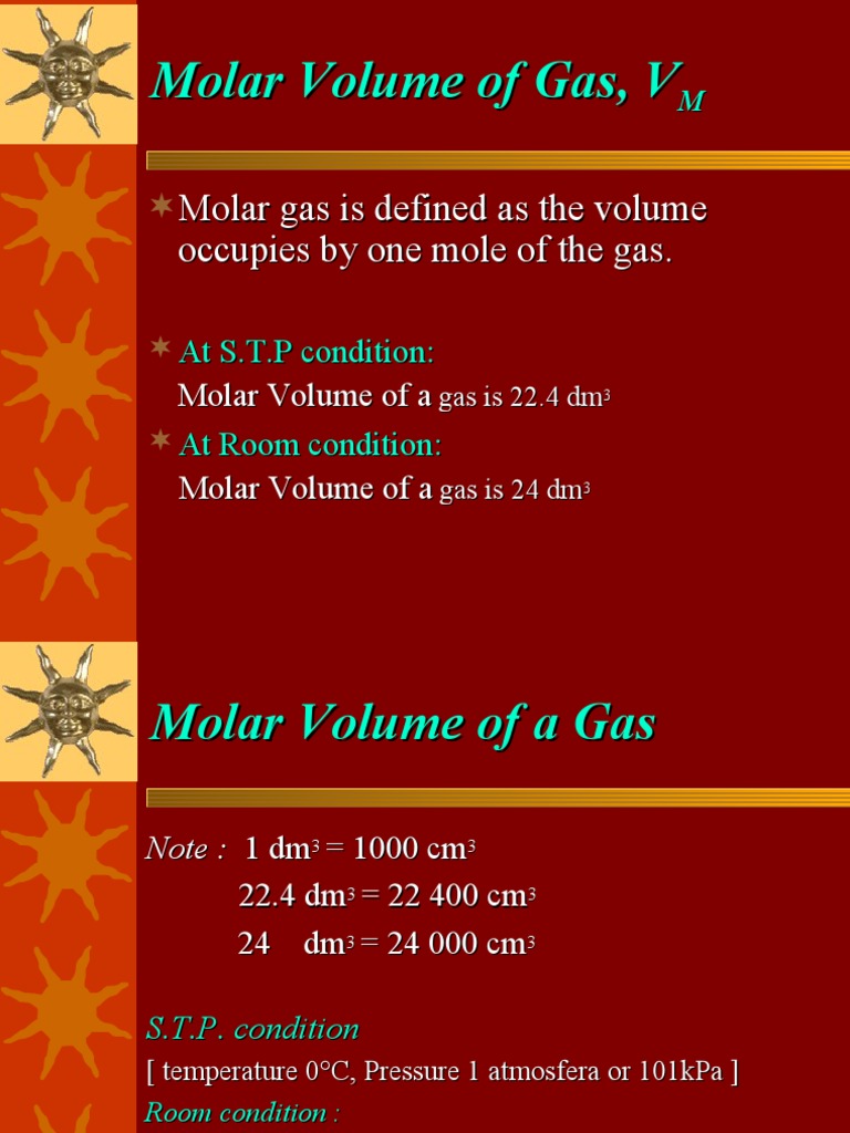 Molar Volume of Gas, VM | PDF | Mole (Unit) | Gases