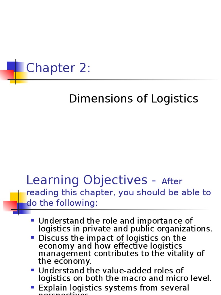 Dimensions of Logistics | PDF | Logistics | Warehouse