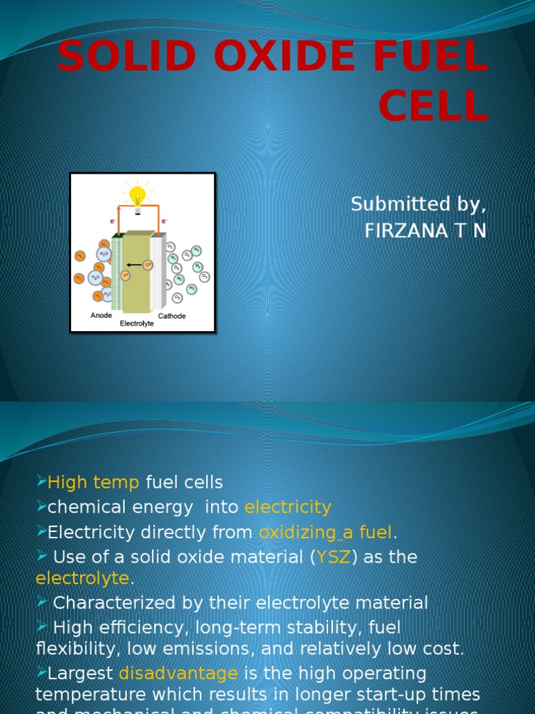 SOFC | PDF | Solid Oxide Fuel Cell | Energy Technology