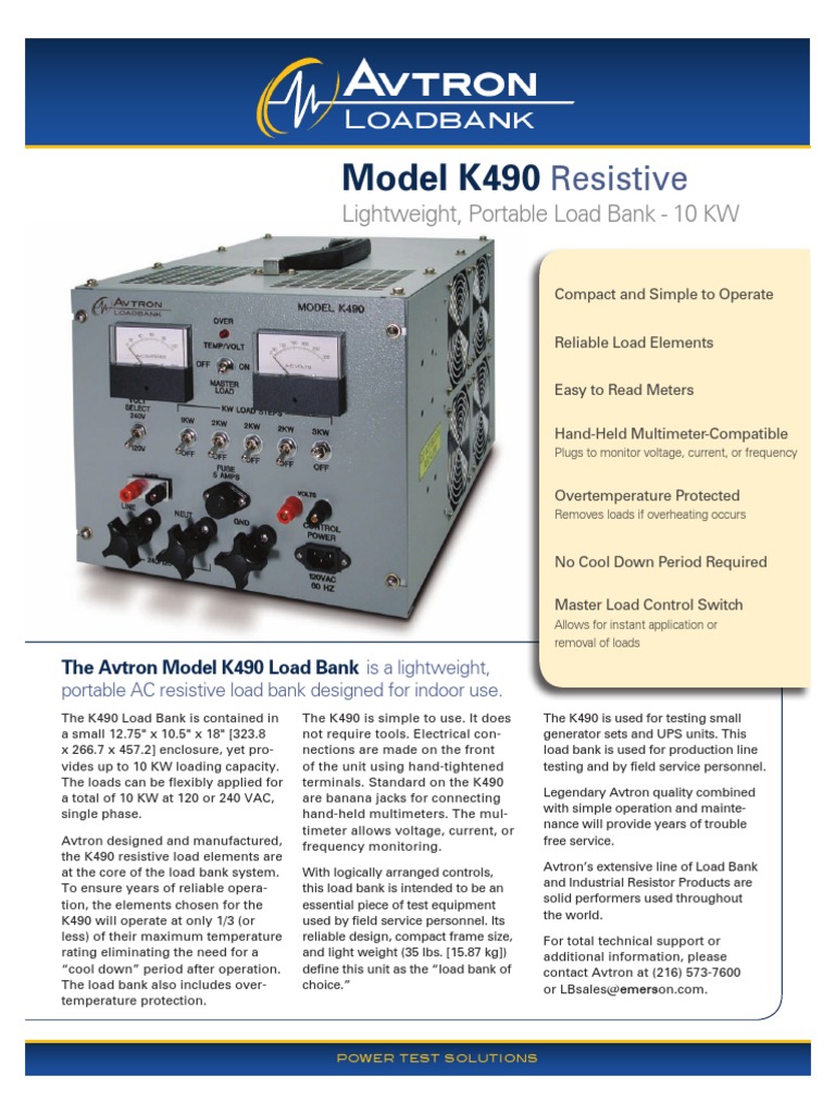 AVTRON Loadbank | Power (Physics) | Manufactured Goods