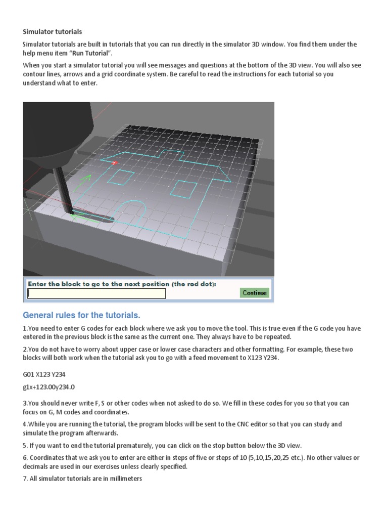 Simulator Tutorials | PDF | Drilling | Numerical Control