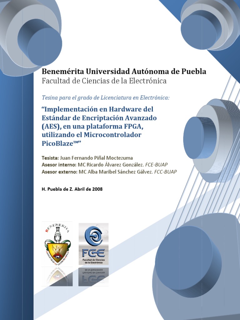 Tesis Aes Fpga Pdf Arreglos De Compuertas Lógicas Programables En 8179