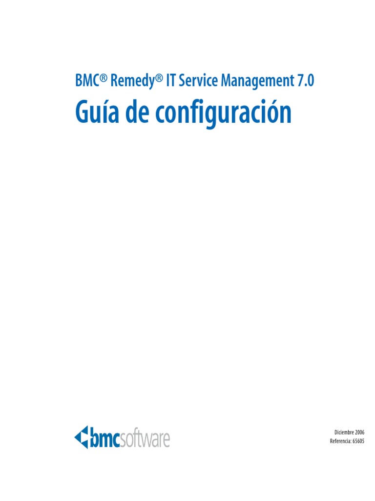 BMC Remedy IT Service Management 7.0 Guía de Configuración | PDF ...