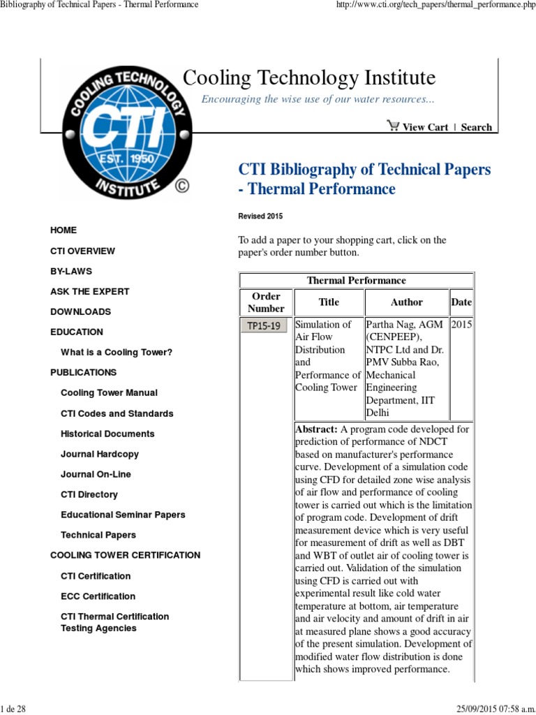 Brentwood Technical Papers Thermal Performance | PDF | Refrigeration ...