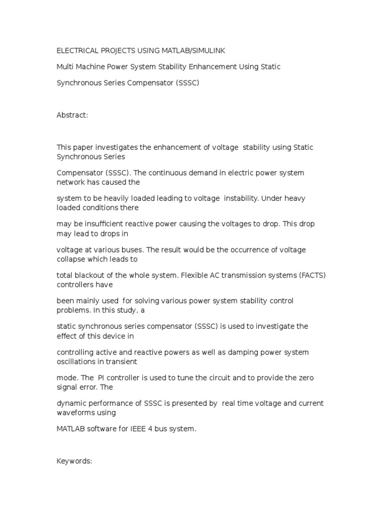 ELECTRICAL PROJECTS USING MATLAB/SIMULINK Multi Machine Power System ...