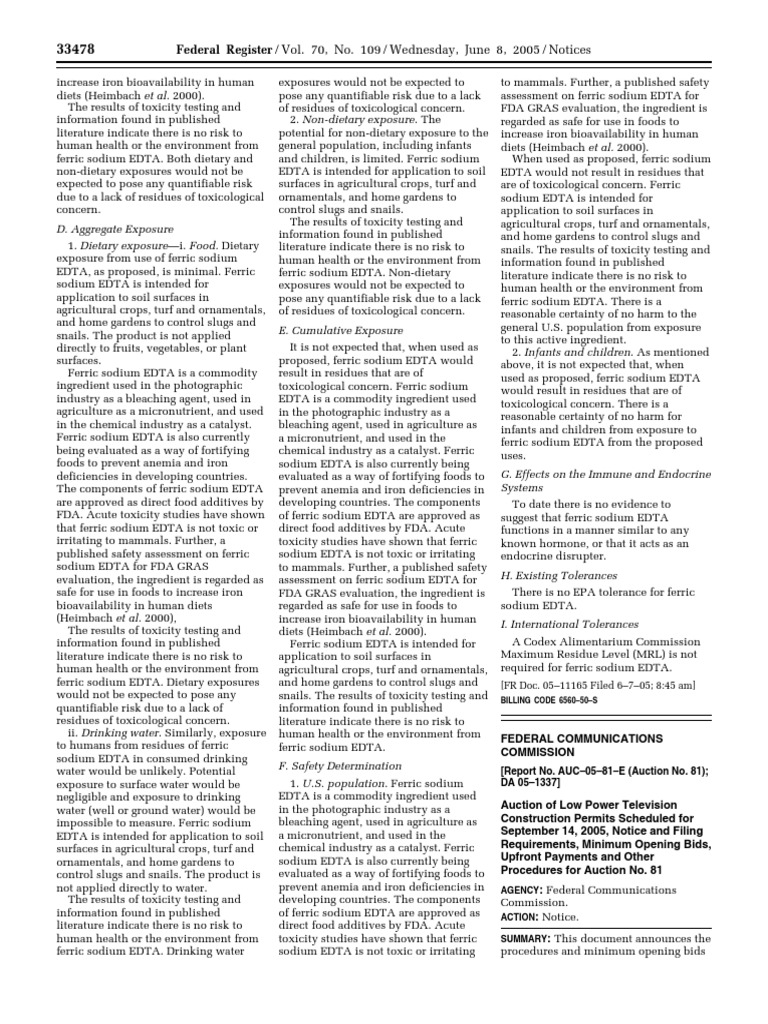 Notice: Television Broadcasting: Low Power Television, Television ...