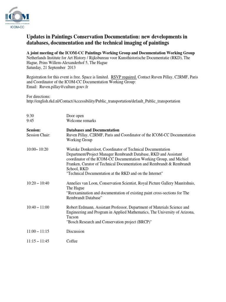 Updates in Paintings Conservation Documentation | PDF | Science And ...