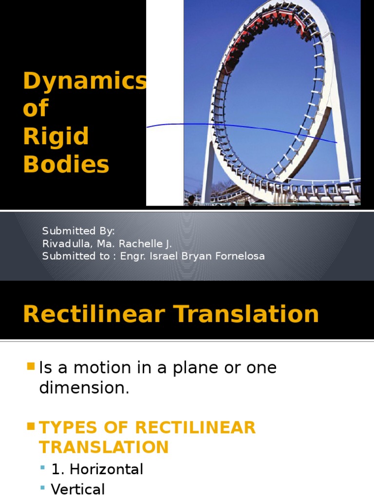 Dynamics of Rigid Bodies in Motion | PDF