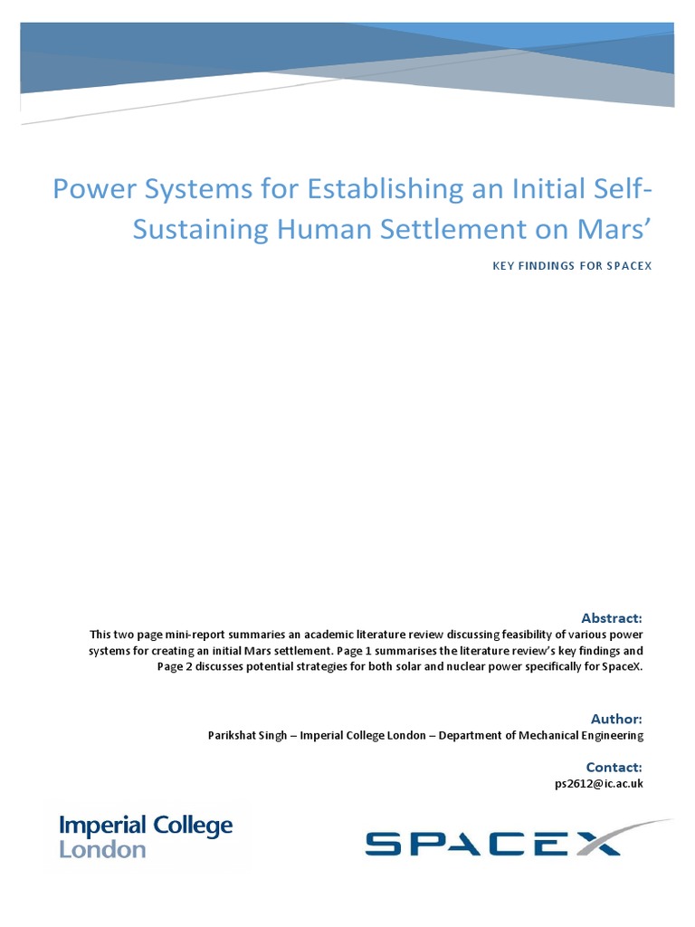 Key SpaceX Recommendations | PDF | Nuclear Power | Space X