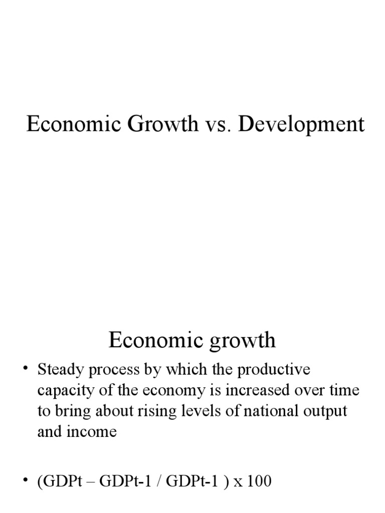 Economic Growth vs. Development | PDF | Human Development Index ...