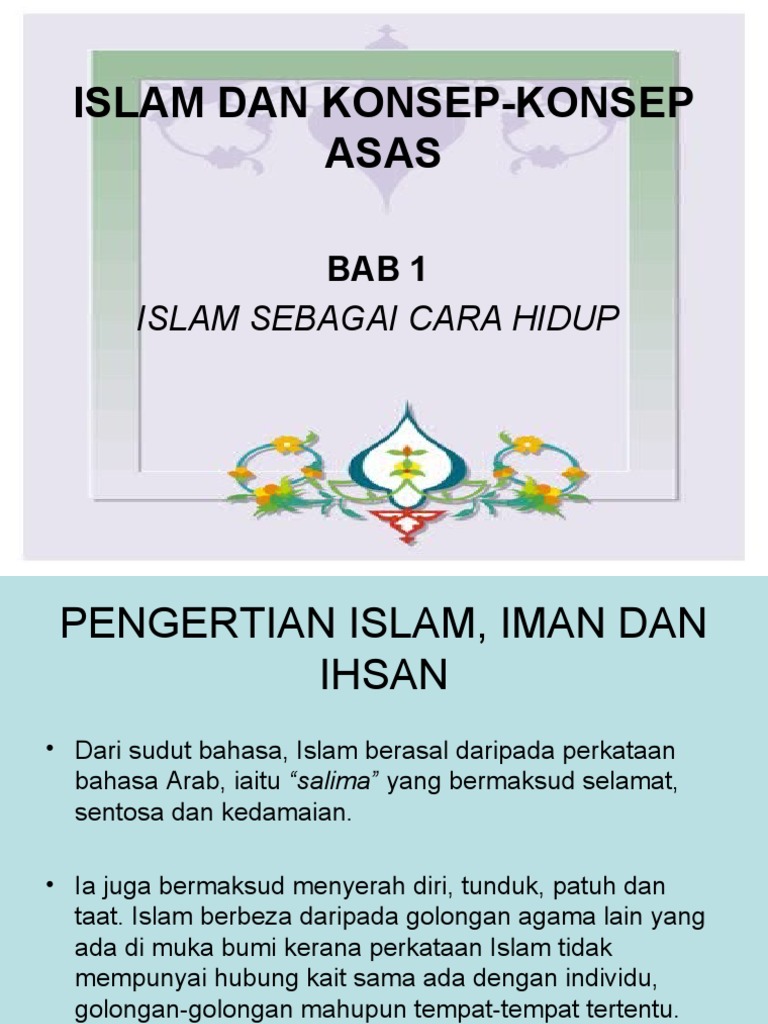 Islam Dan Konsep-Konsep Asas-1 | PDF