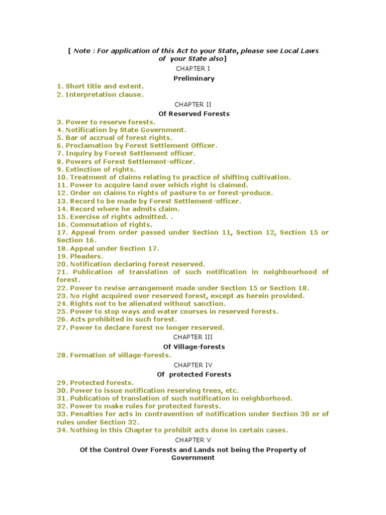 The Indian Forest Act 1927 | PDF | Common Law | Justice