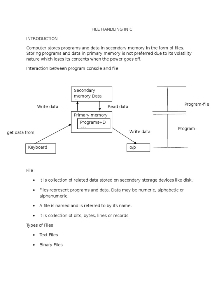 Files Imp Notes | PDF | Computer Data Storage | Computer File