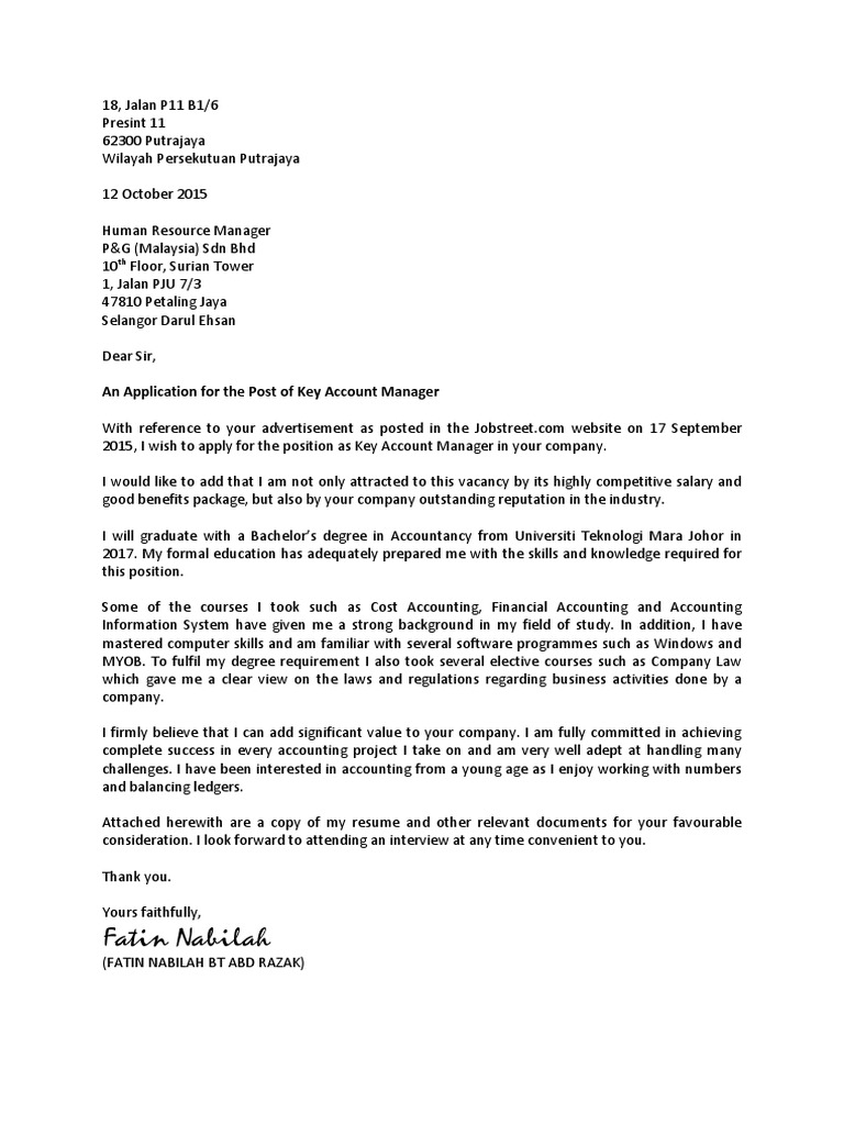Application Letter | PDF