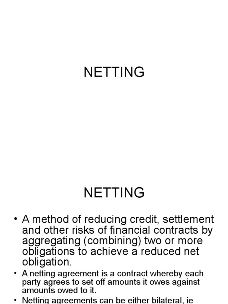 Netting | PDF | Euro | Credit (Finance)