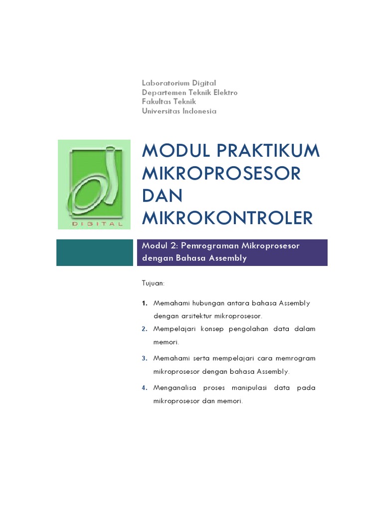 Modul 2 Praktikum Mikrokontroller & Mikroprosesor | PDF