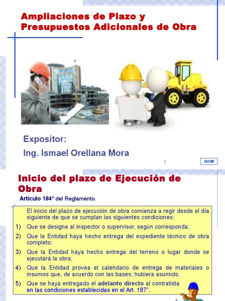Ampliacion de Plazo y Presupuestos Adicionales de Obra | Pena capital | Regulación