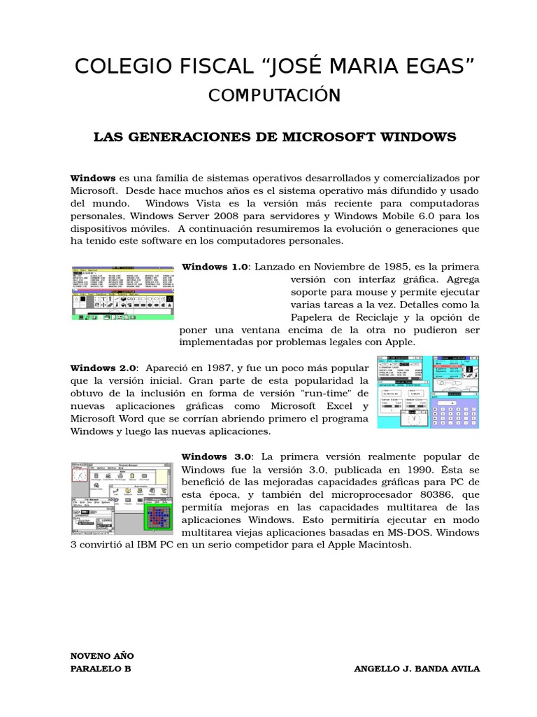 Generación de Windows | PDF | Windows XP | Microsoft Windows
