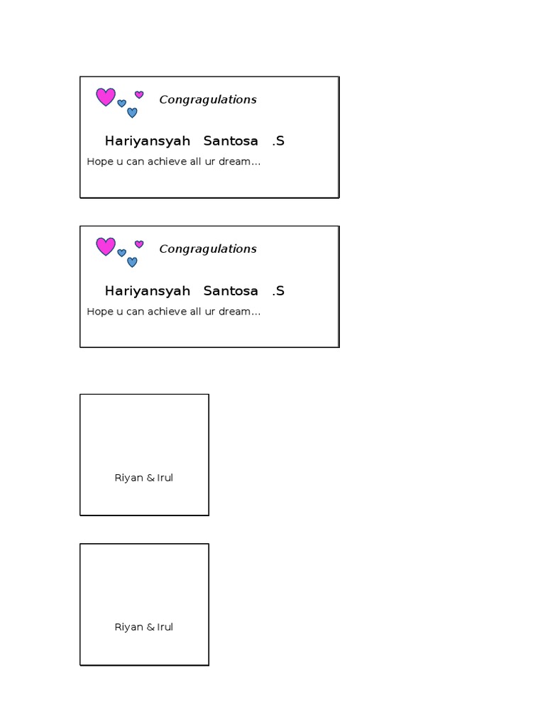 Hariyansyah Santosa .S: Congragulations | PDF