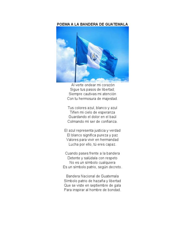 Poema a la Bandera de Guatemala | PDF | Guatemala
