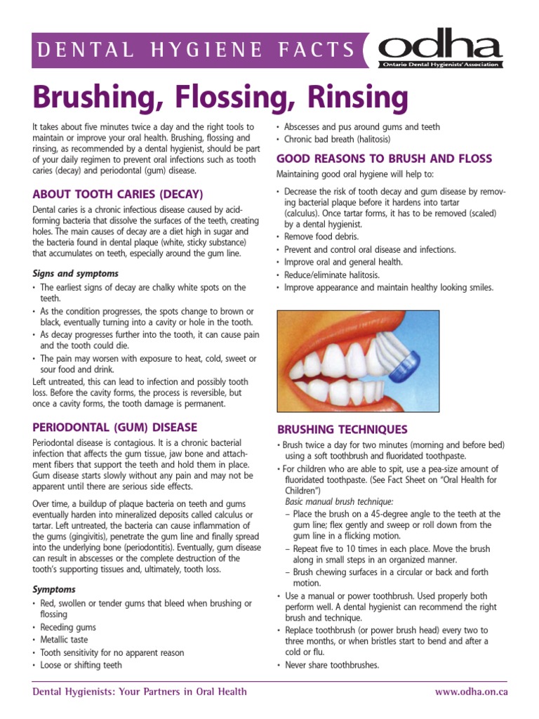 Técnicas de Higiene Oral | PDF | Oral Hygiene | Human Tooth