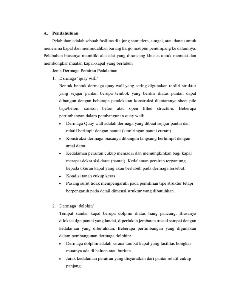 Analisis Tipe Dermaga | PDF