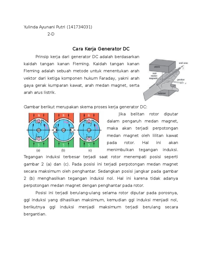 Prinsip Kerja Generator DC | PDF