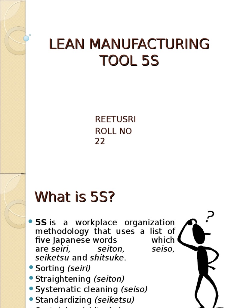 5S | PDF | Lean Manufacturing | Industries