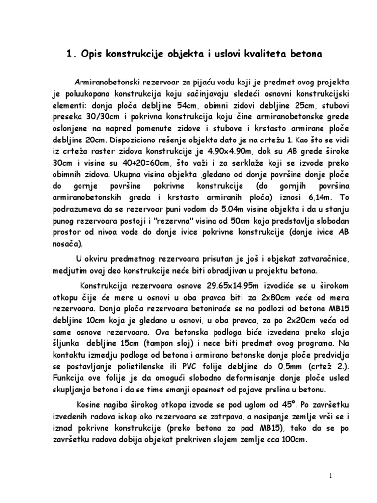 Projekat Betona | PDF