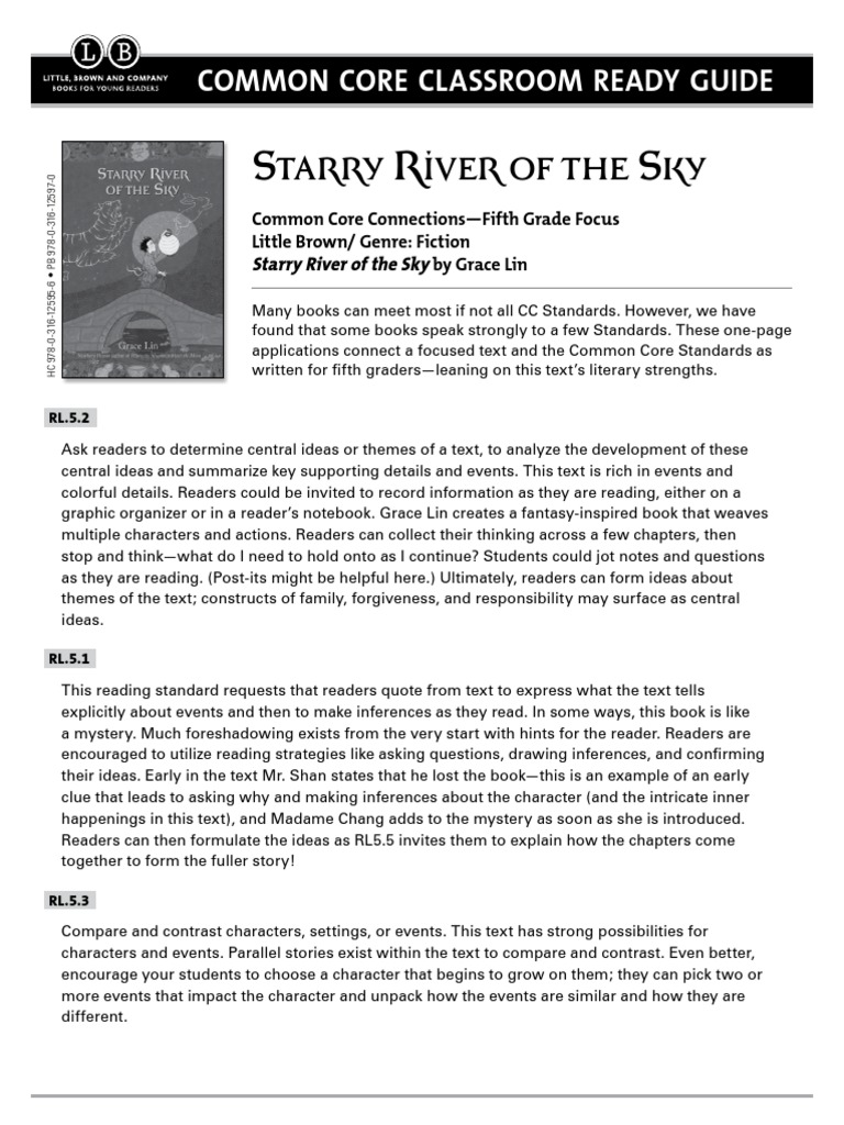 Common Core Guide: Starry River | PDF | Narration | Storytelling