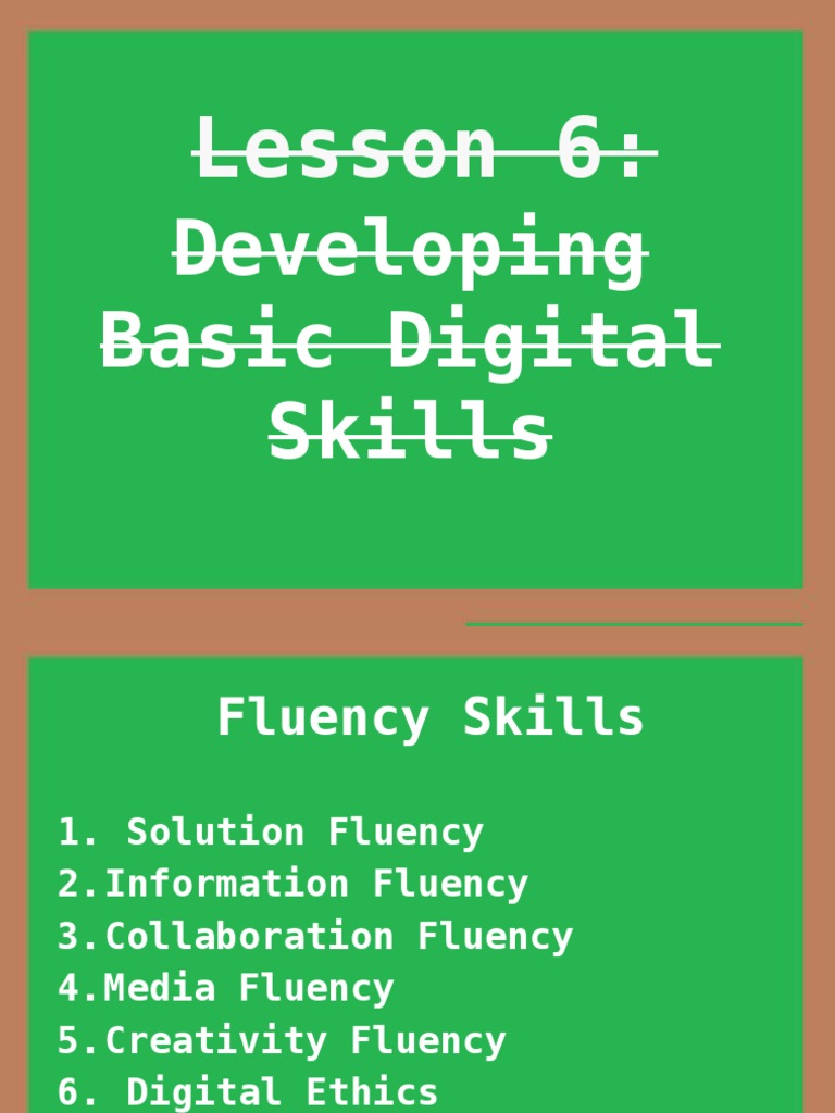 Developing Basic Digital Fluency Skills | PDF | Career & Growth