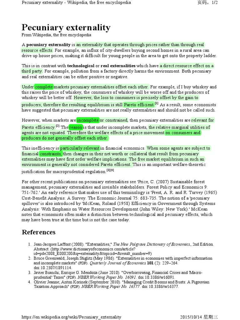 Pecuniary Externality | PDF | Public Economics | Economic Theories