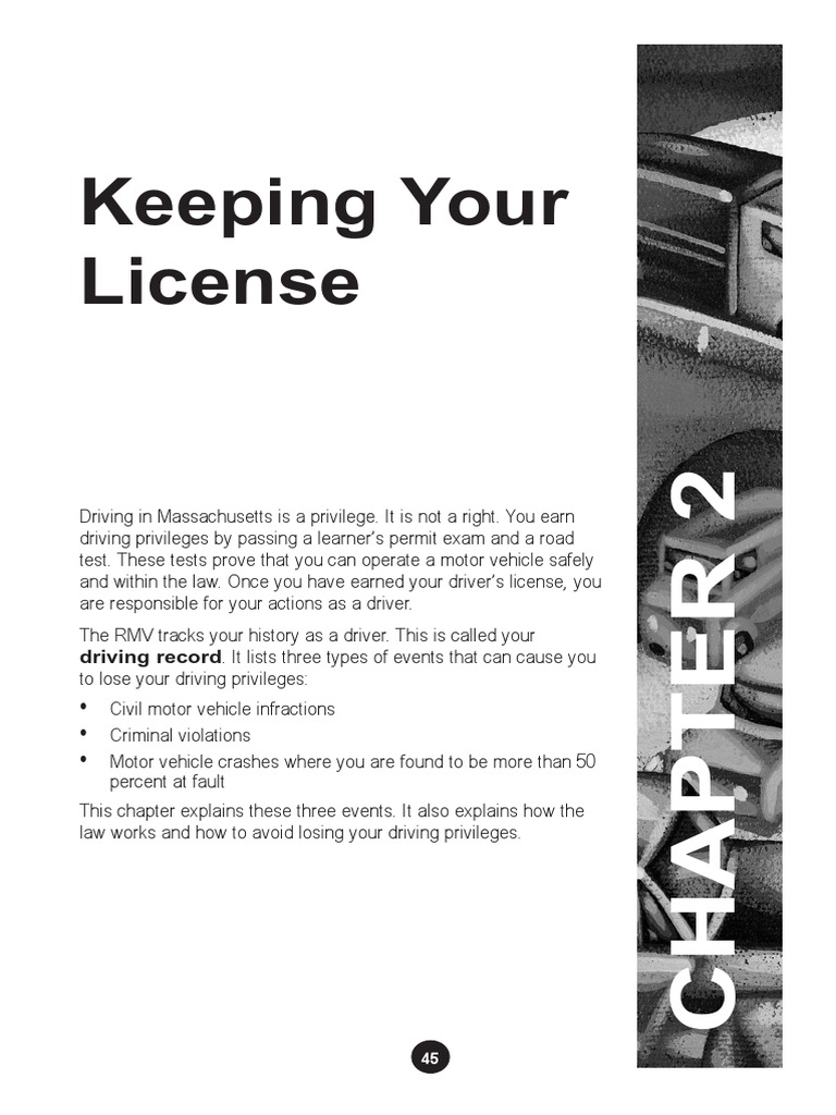 Keeping Your License: Driving Record. It Lists Three Types of Events ...