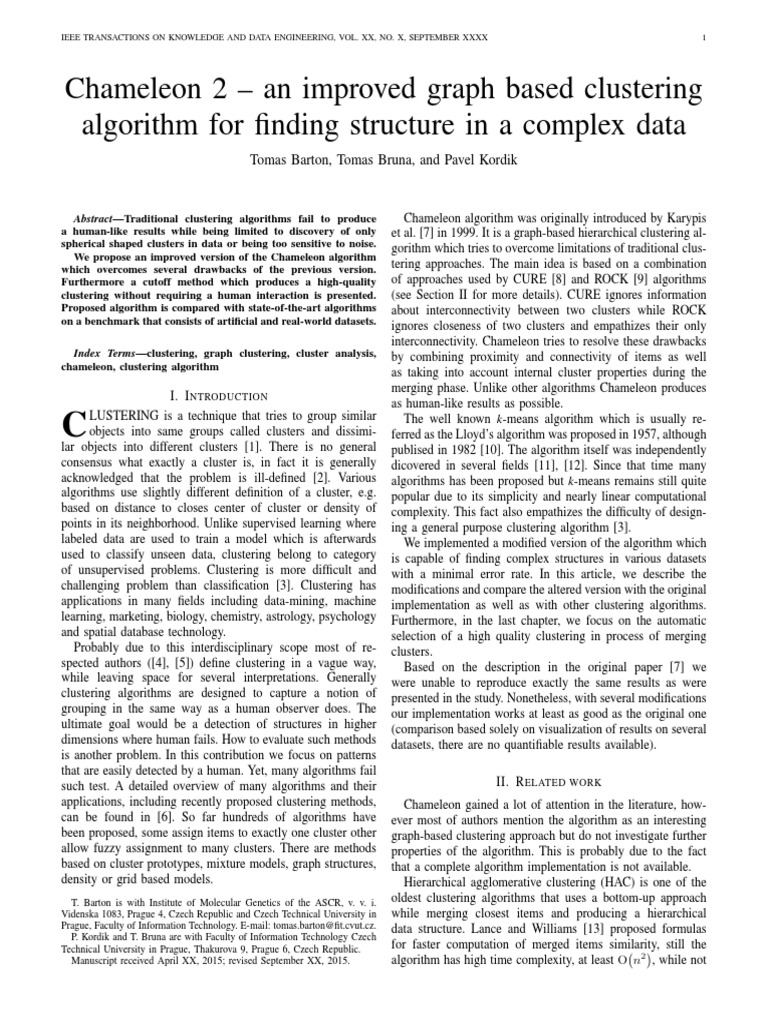 Chameleon PDF | PDF | Cluster Analysis | Machine Learning