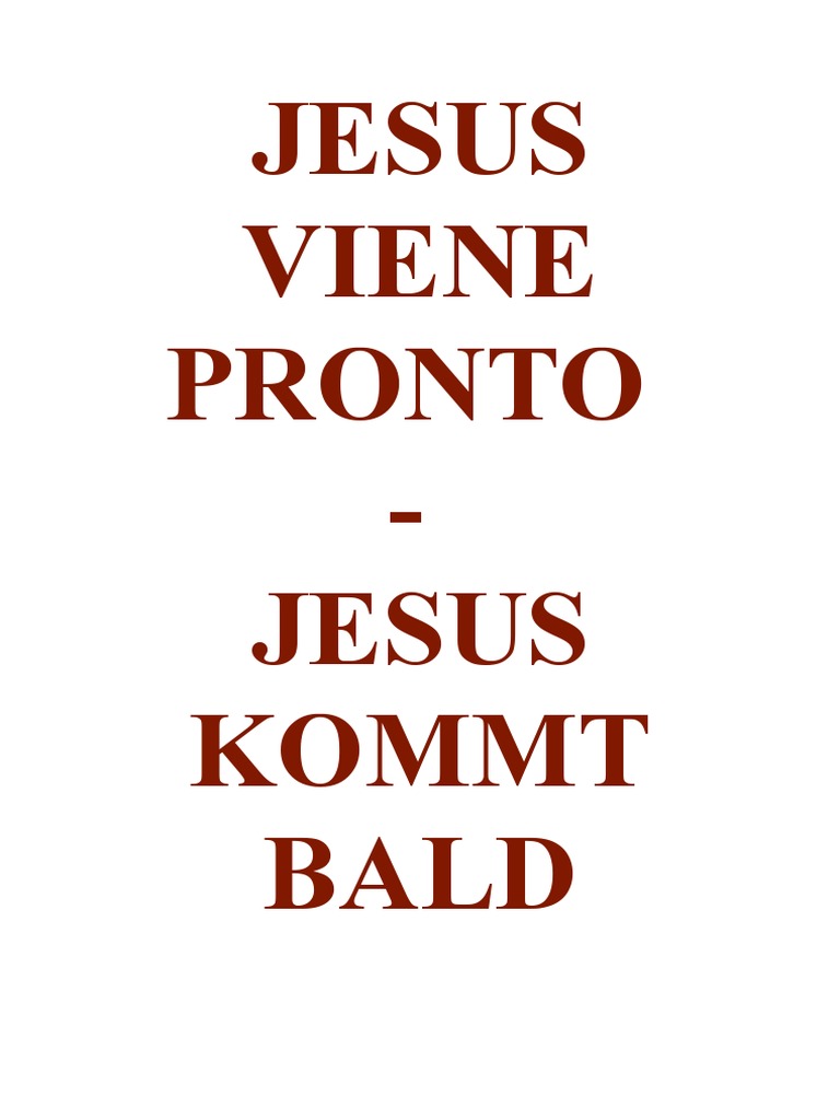 Jesus Viene Pronto | Libro de revelación | Cristo (título)