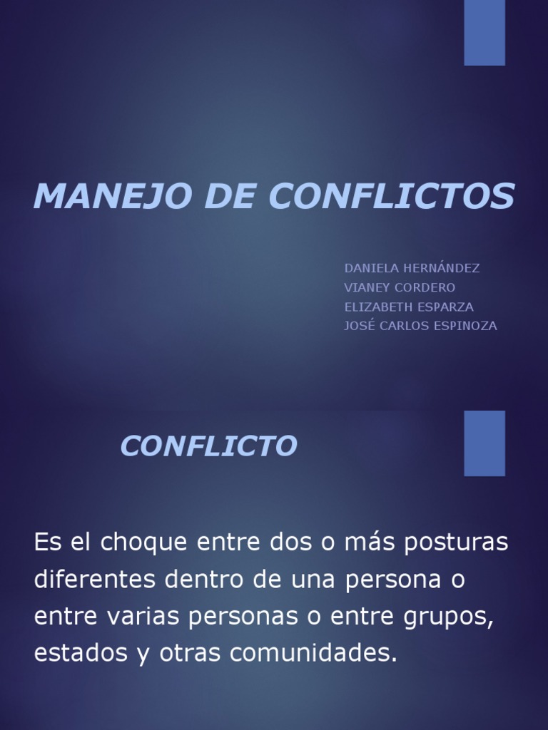 Manejo de Conflictos | PDF | Conflicto (proceso) | Negociación