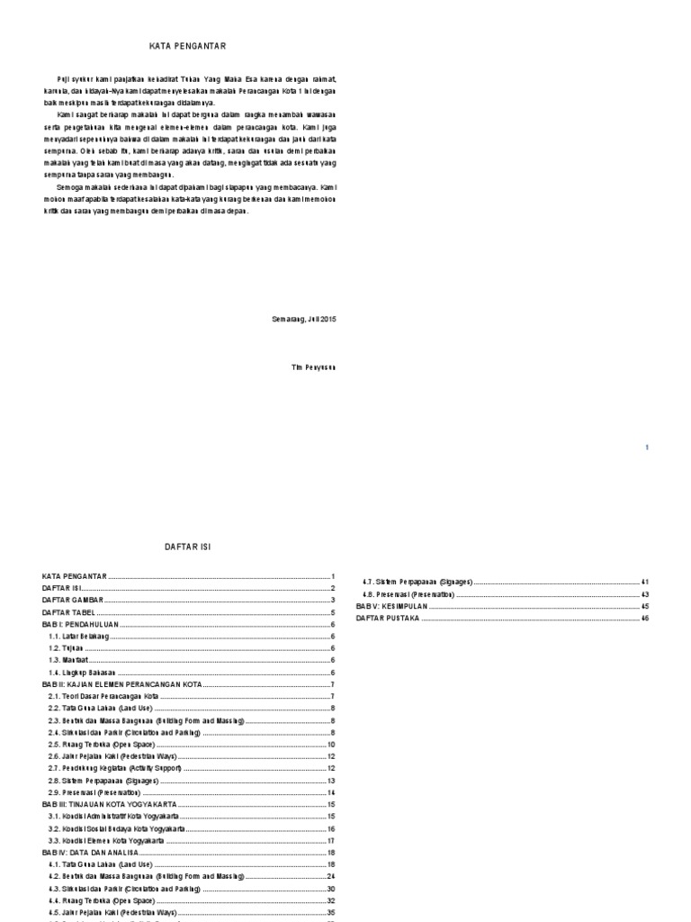 Elemen Perancangan Kota Yogyakarta | PDF