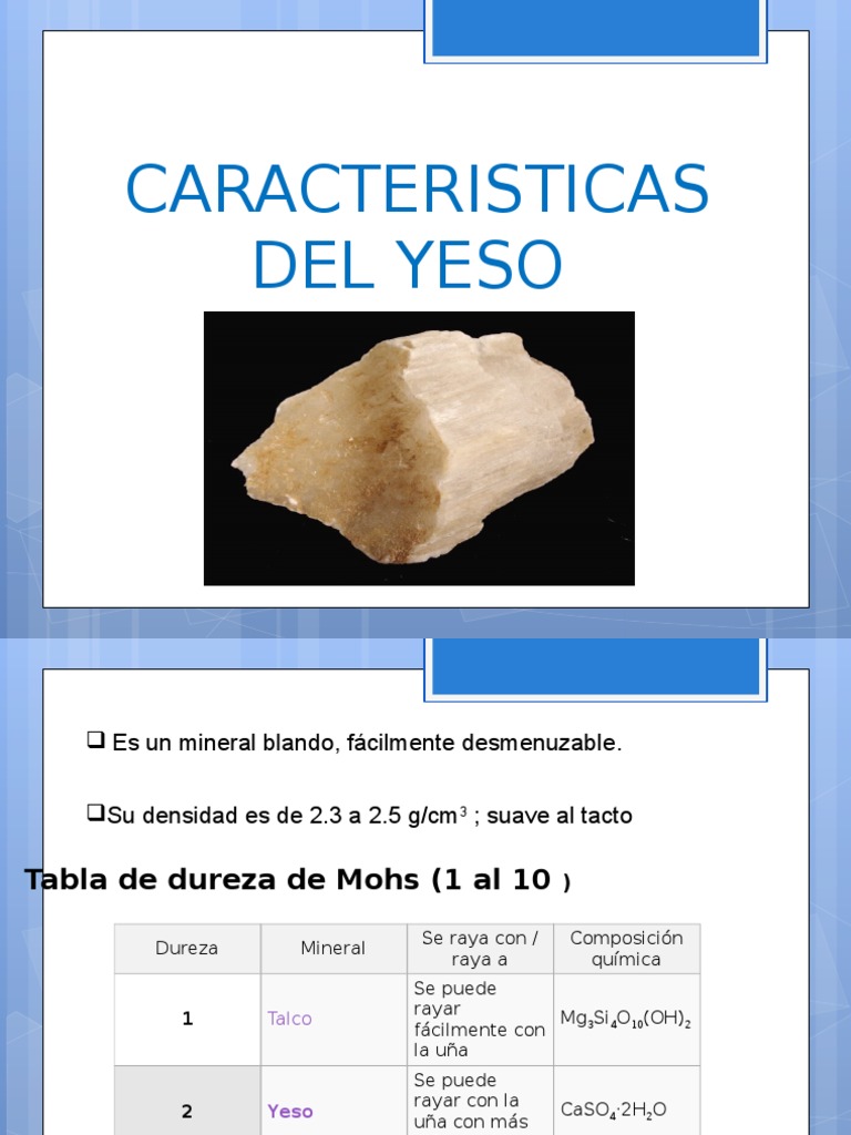 Características Del Yeso | PDF