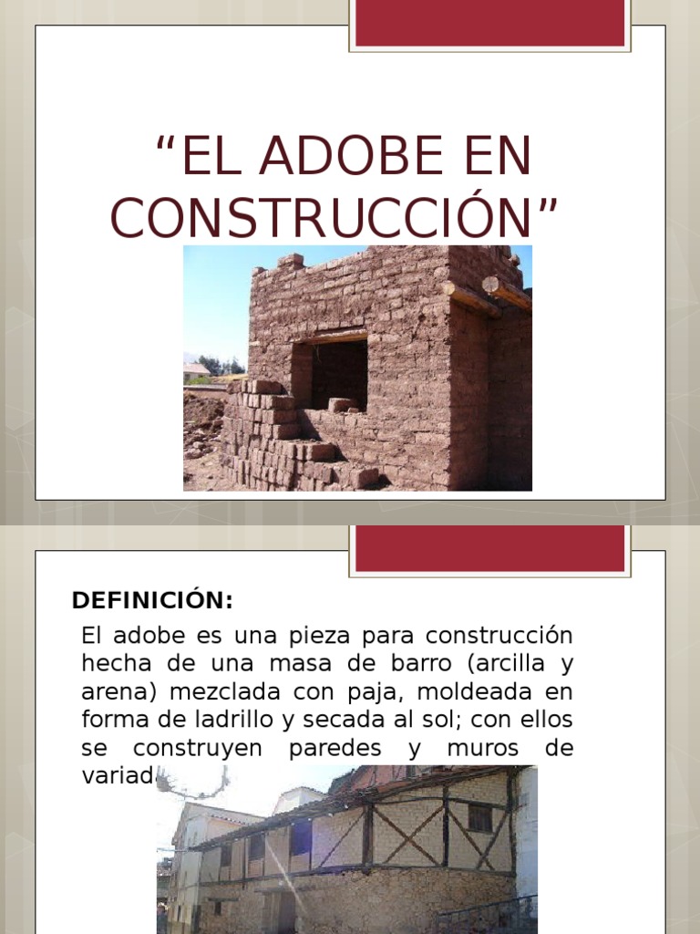 El Adobe en Construcción | PDF | Ingeniería de Edificación | Materiales ...